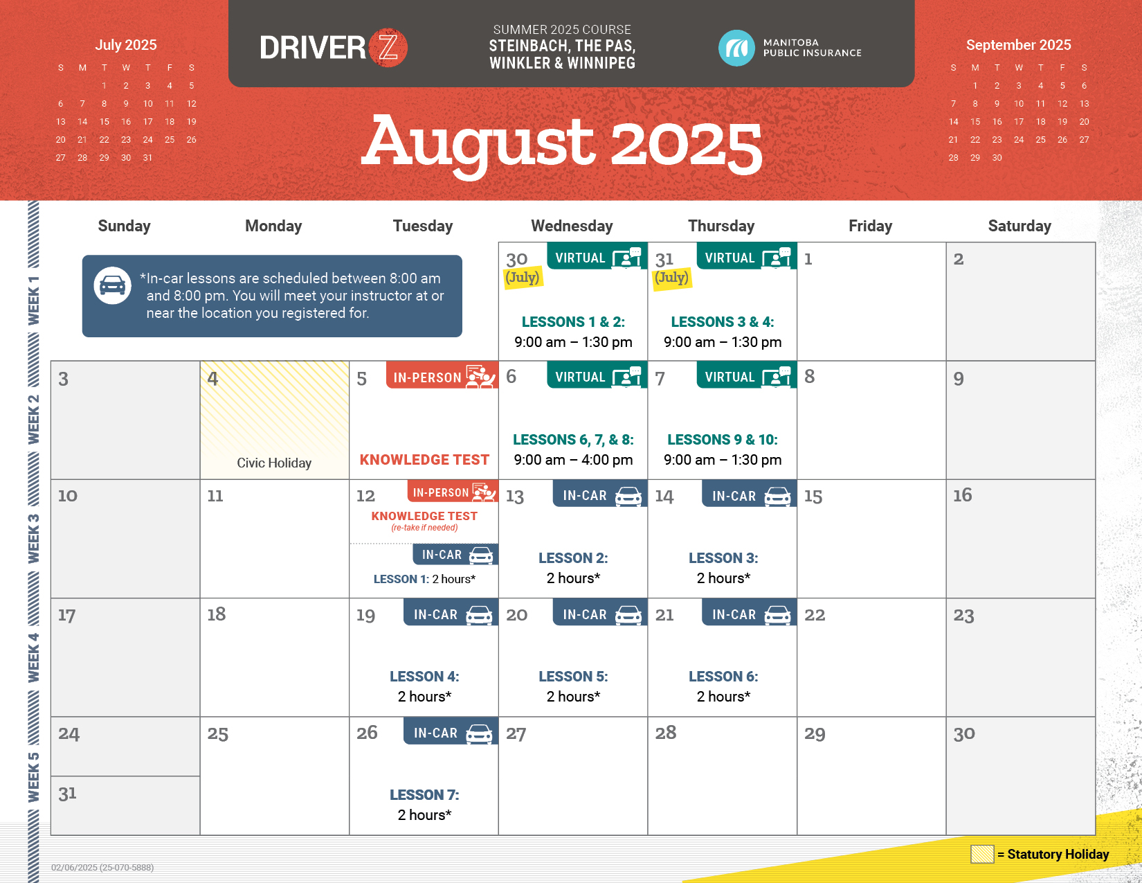 Summer Driver Z Courses